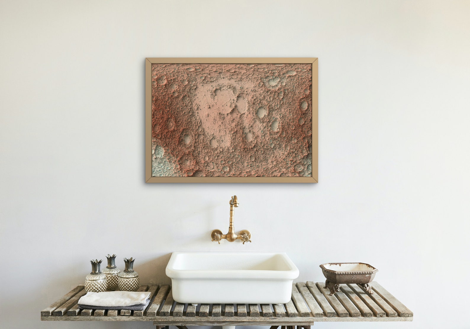 Moon Map Moon Relief Map Moon Vintage Map Moon Print Moon Topographic ...