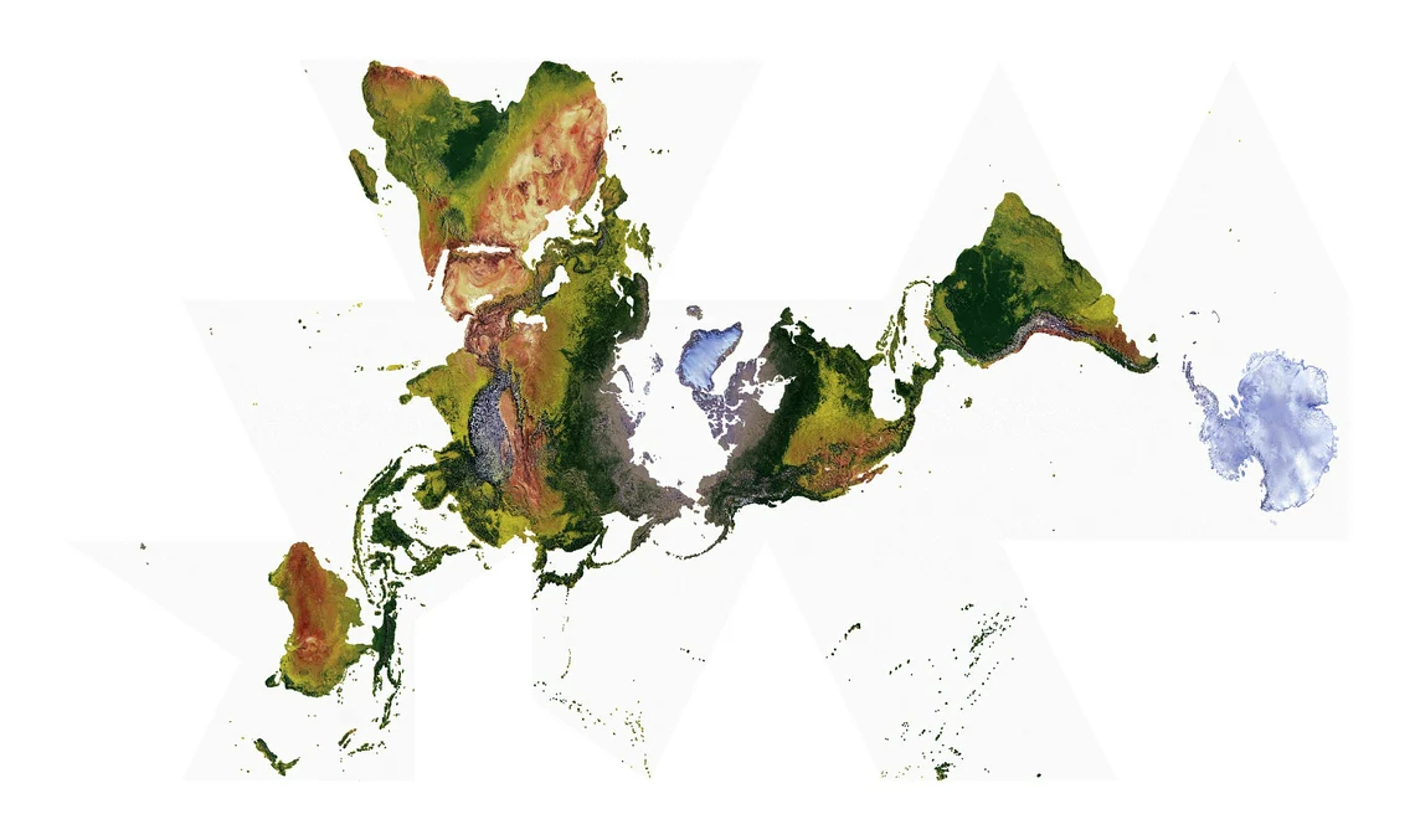 World Map Fuller Projection World Map Vintage Printable - Etsy