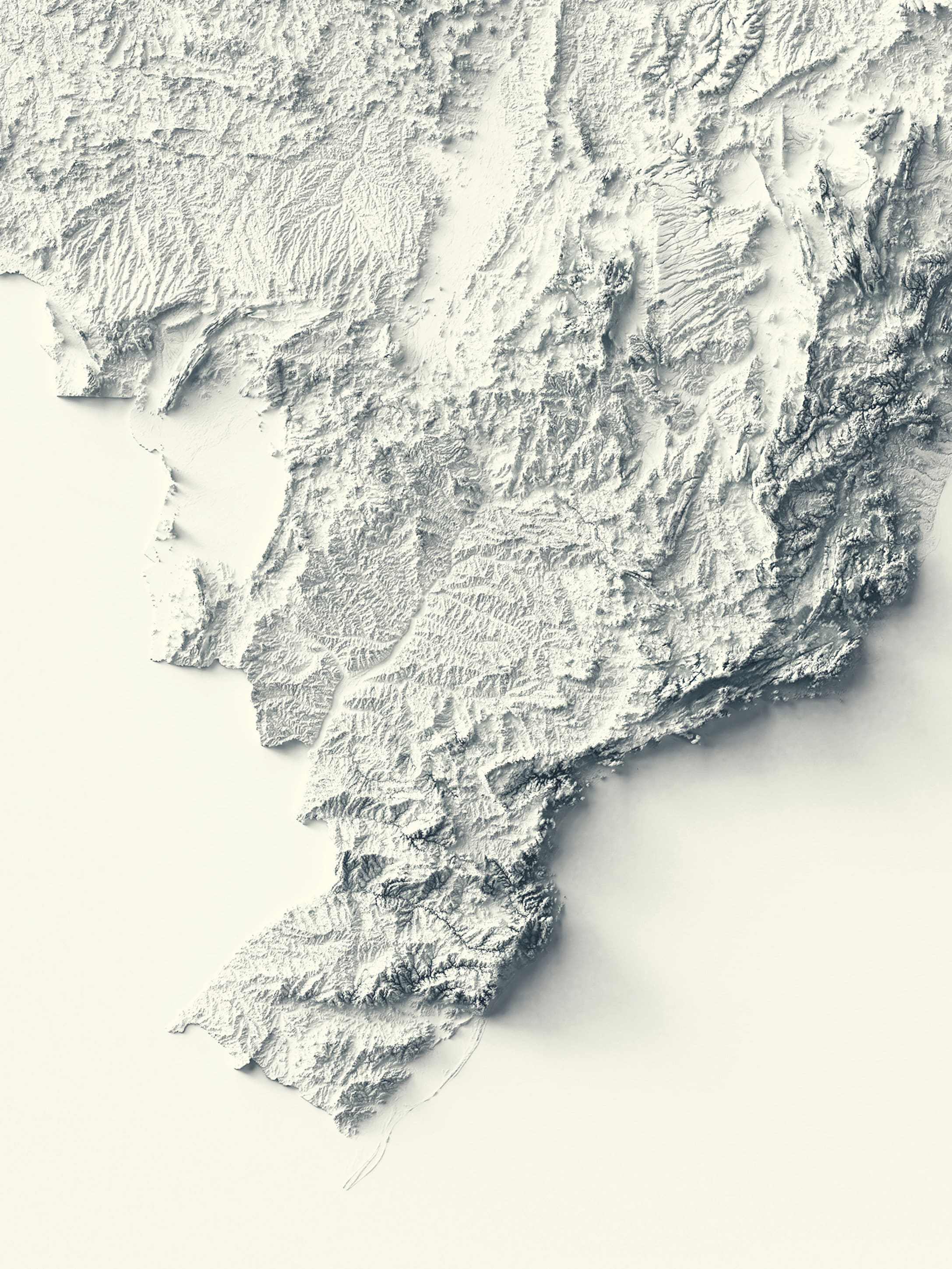 Brazil Map, Brazil Relief Map, Brazil Wall Decor, Brazil Minimalist Map ...