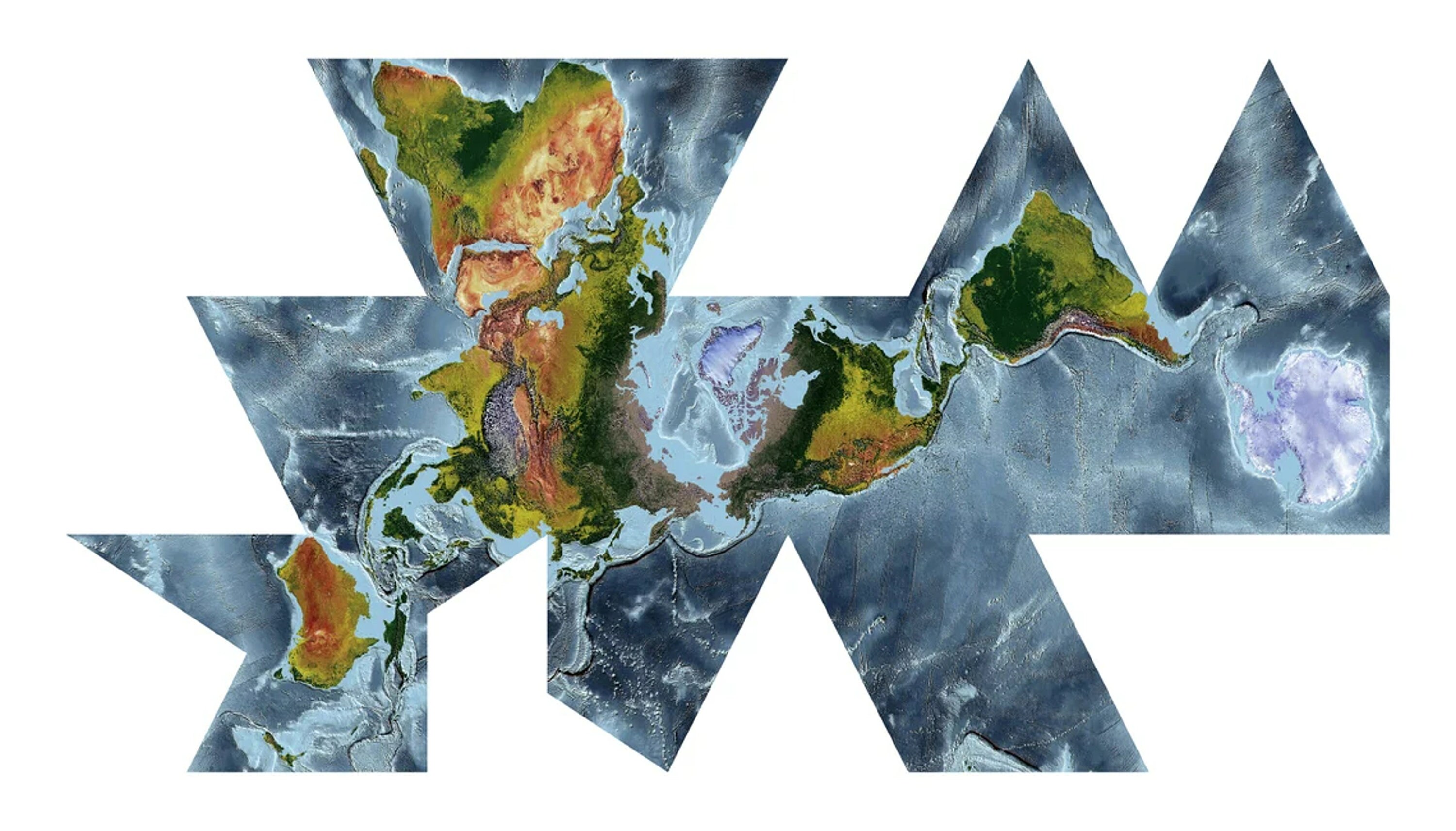 World Map Fuller Projection World Map Vintage Printable - Etsy UK