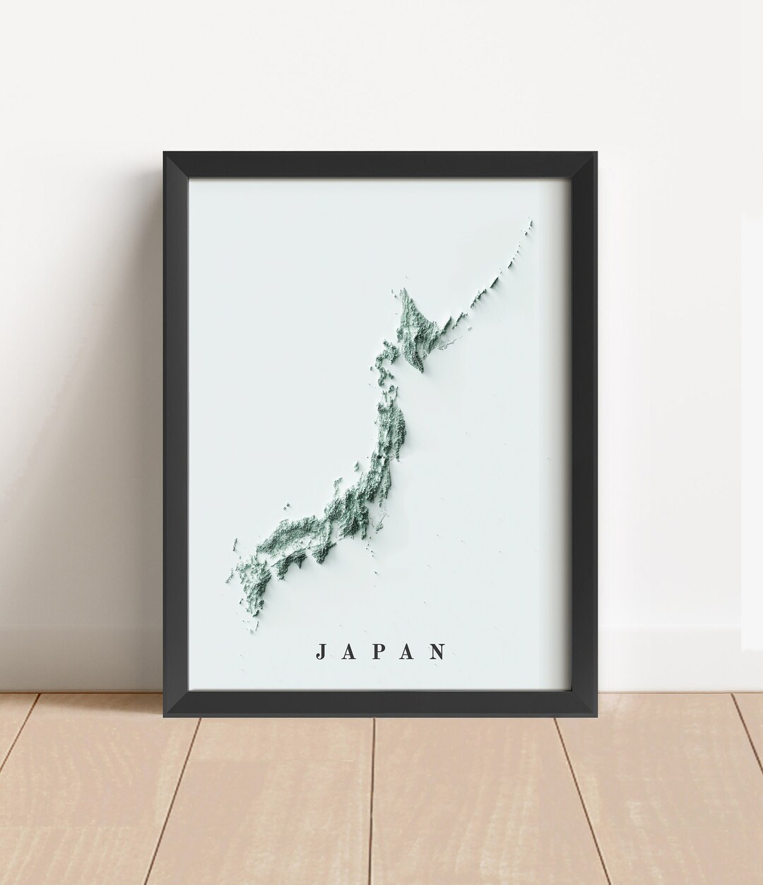 Japan Map, Japan Relief Map, Japan Wall Decor, Japan Minimalist Map ...