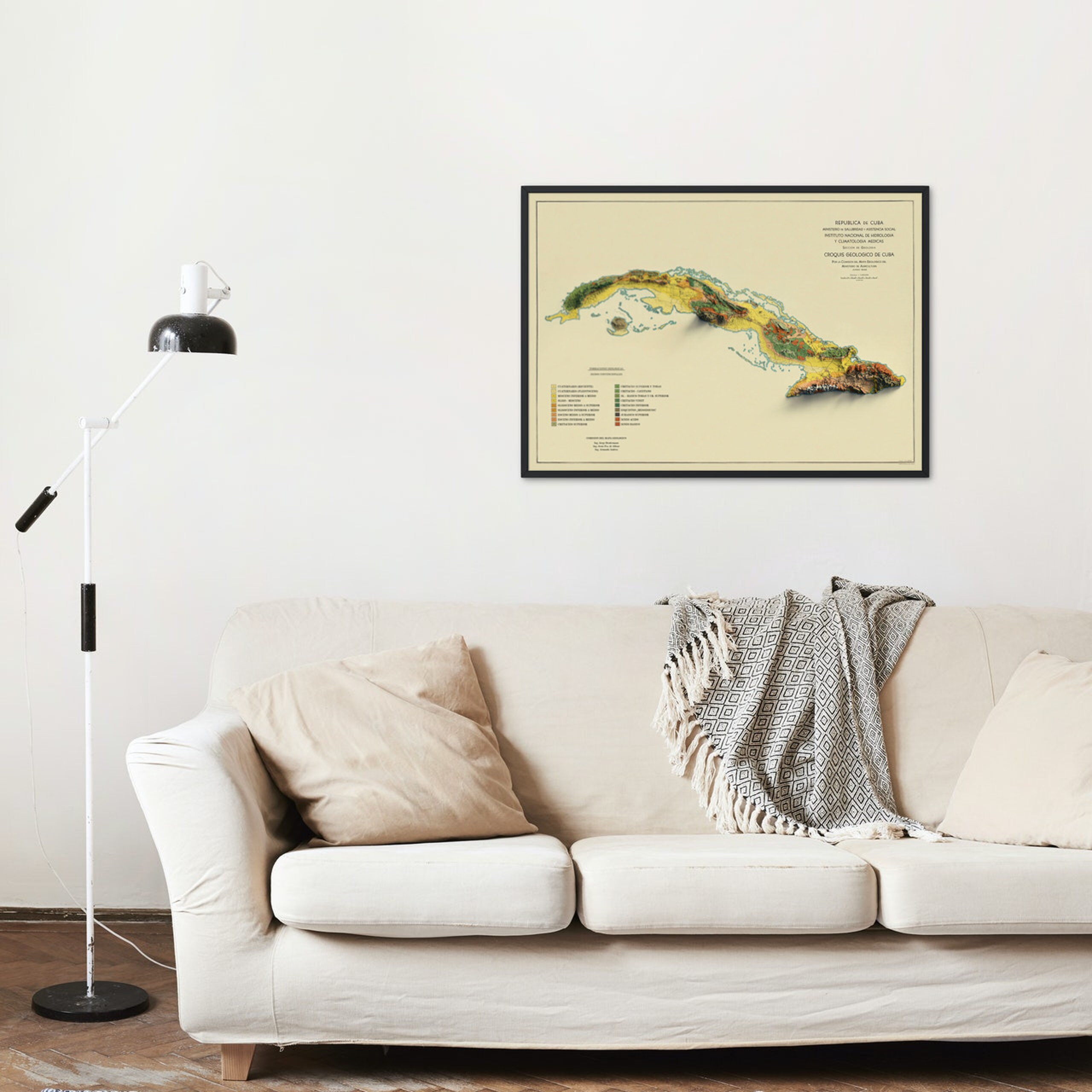 Cuba Map Cuba Relief Map Cuba Vintage Map Cuba Print - Etsy