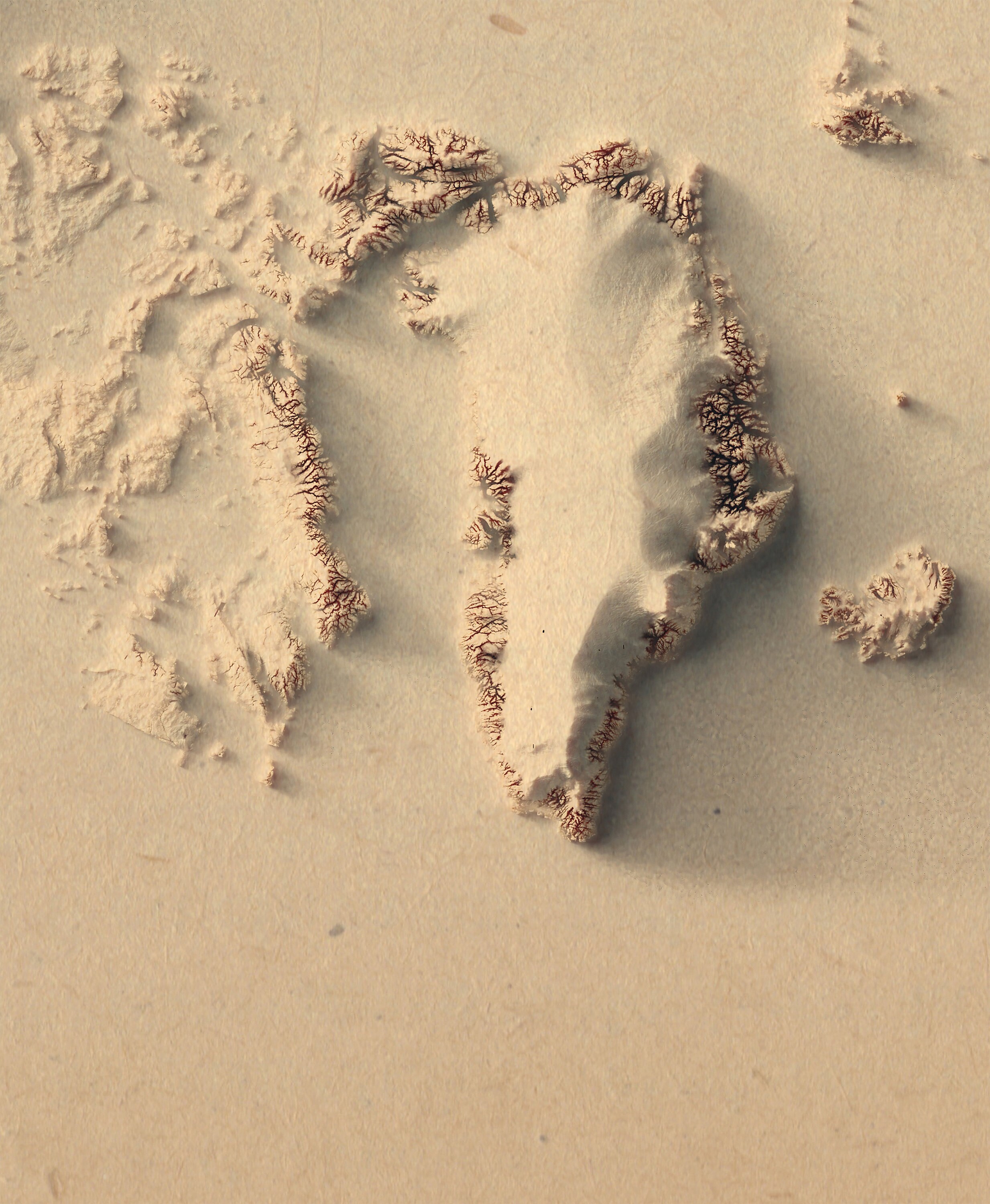 Arctic Map, Arctic Relief Map, Arctic Wall Decor, Arctic Minimalist Map ...