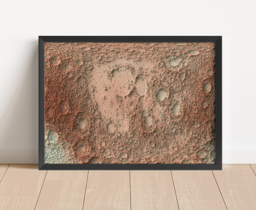 Moon Map, Moon Relief Map, Moon Wall Decor, Moon Minimalist Map, Moon ...