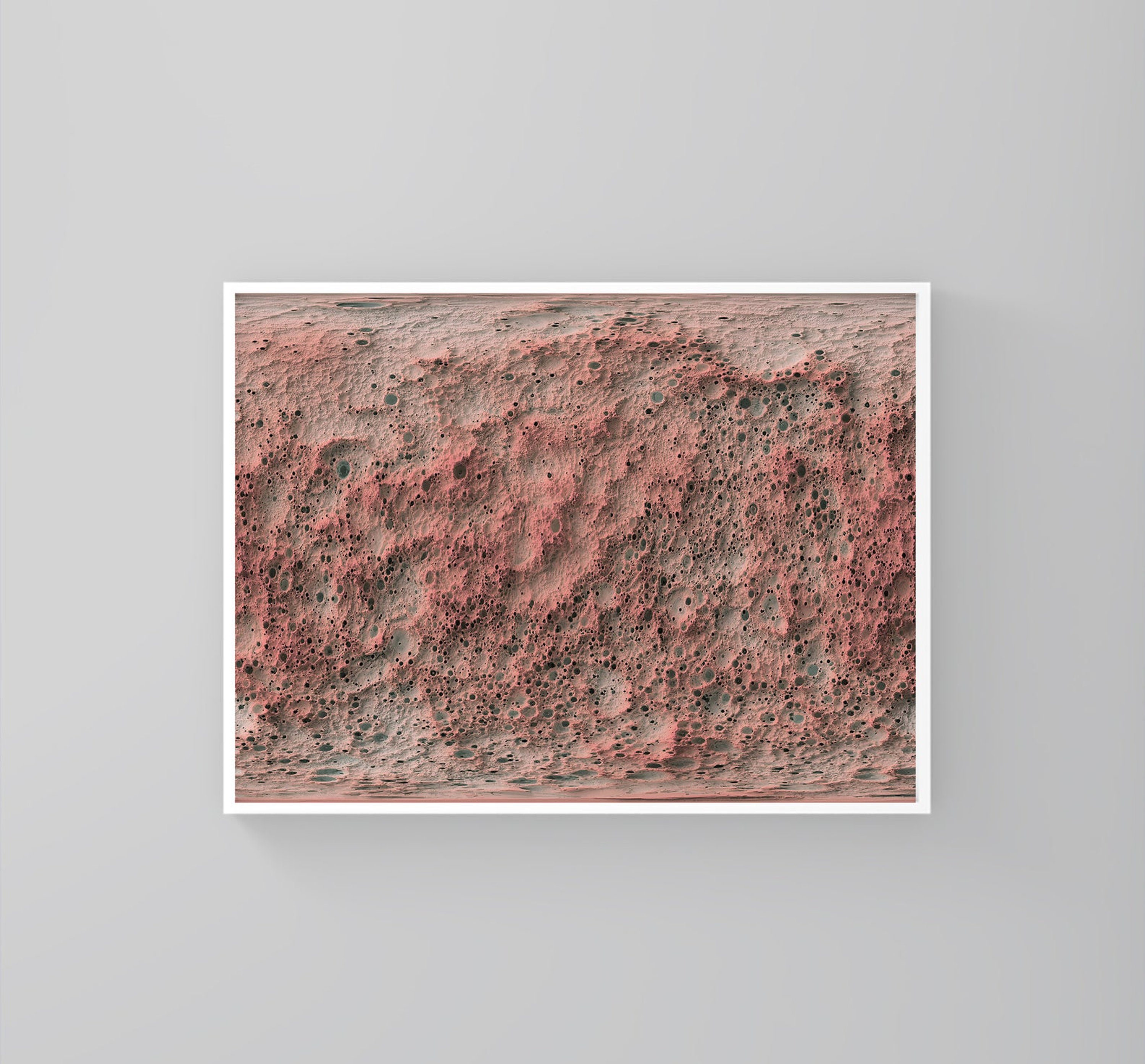Mercury Map, Mercury Relief Map, Mercury Wall Decor, Mercury Minimalist ...