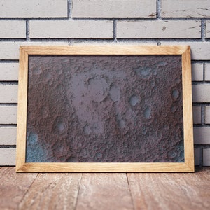 Moon Map Moon Relief Map Moon Vintage Map Moon Print Moon Topographic ...