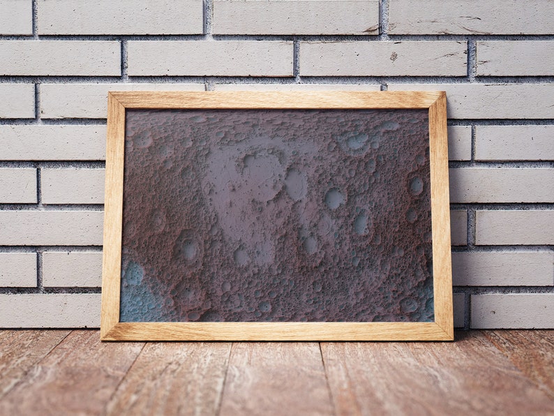 Moon Map Moon Relief Map Moon Vintage Map Moon Print Moon Topographic ...