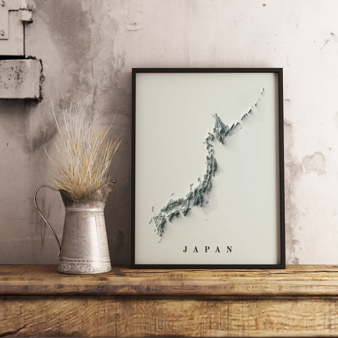 Japan Map set With Two Maps, Japan Relief Map, Japan Historical Map ...