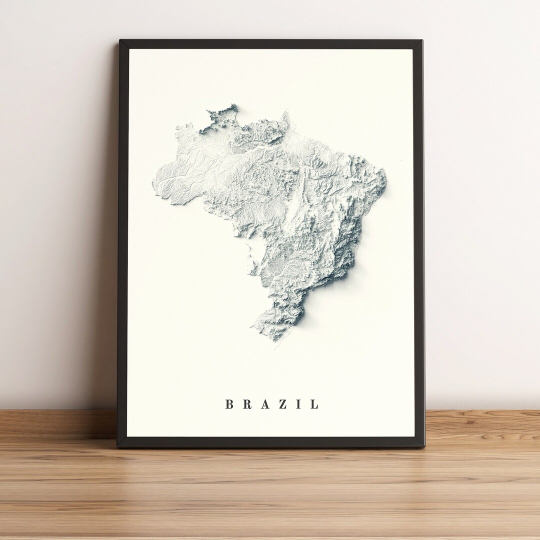 Brazil Map set With Two Maps Brazil Printable Map Brazil - Etsy