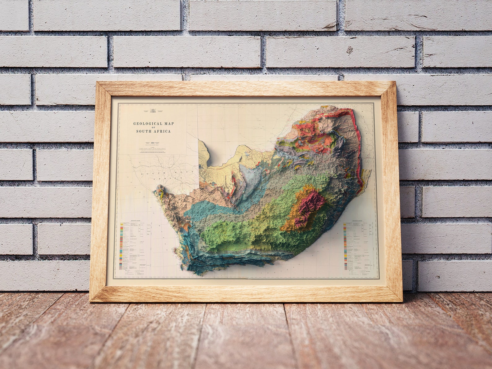South Africa Map South Africa Relief Map South Africa - Etsy Canada