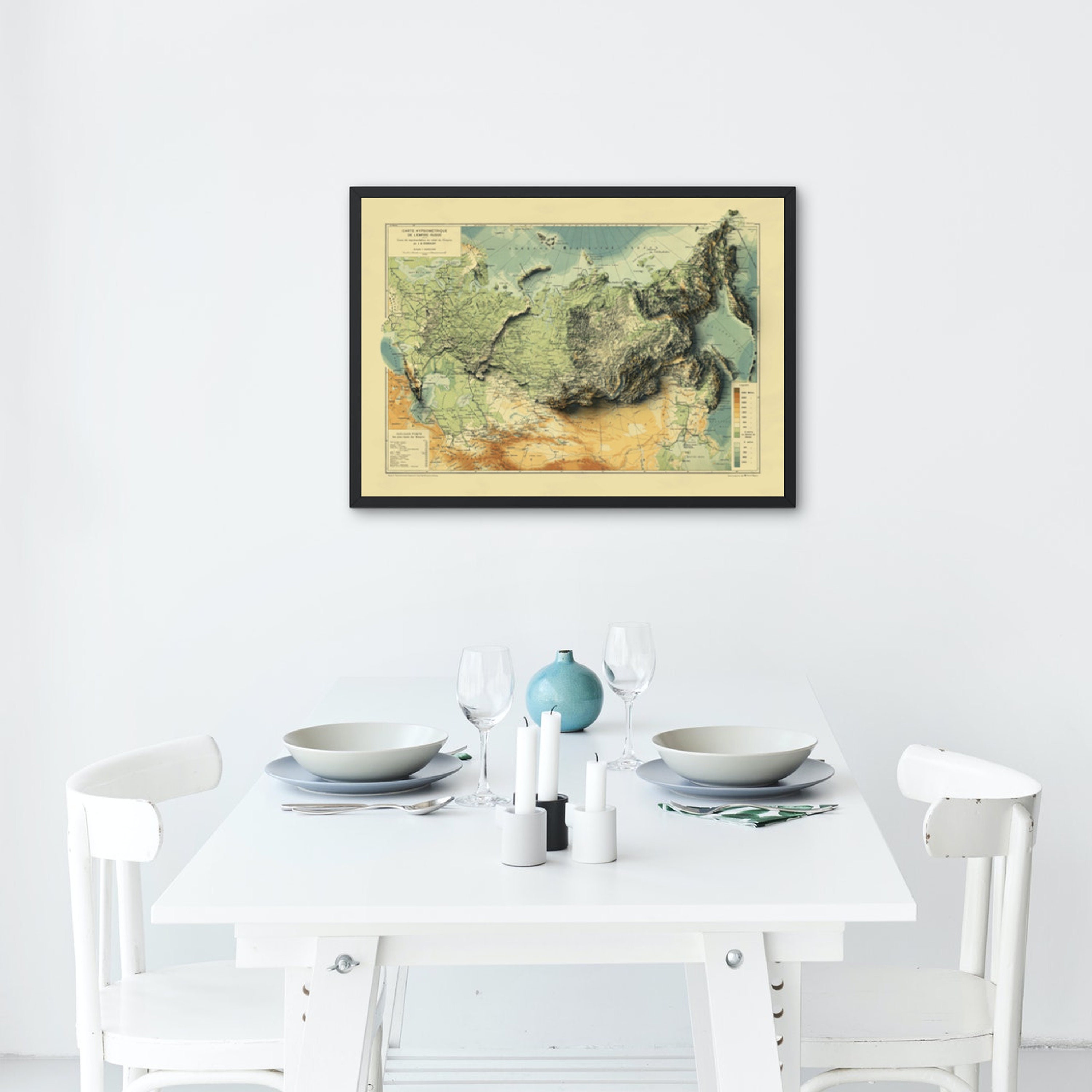 Russia Map Russia Relief Map Russia Printable Map Russia - Etsy