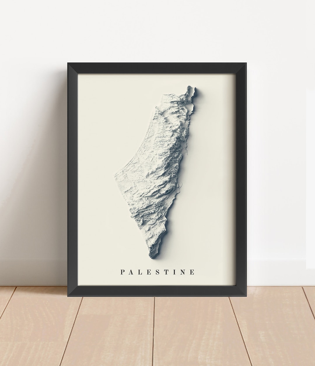 Mapa de Palestina, Mapa de Relieve de Palestina, Decoración del Muro de ...