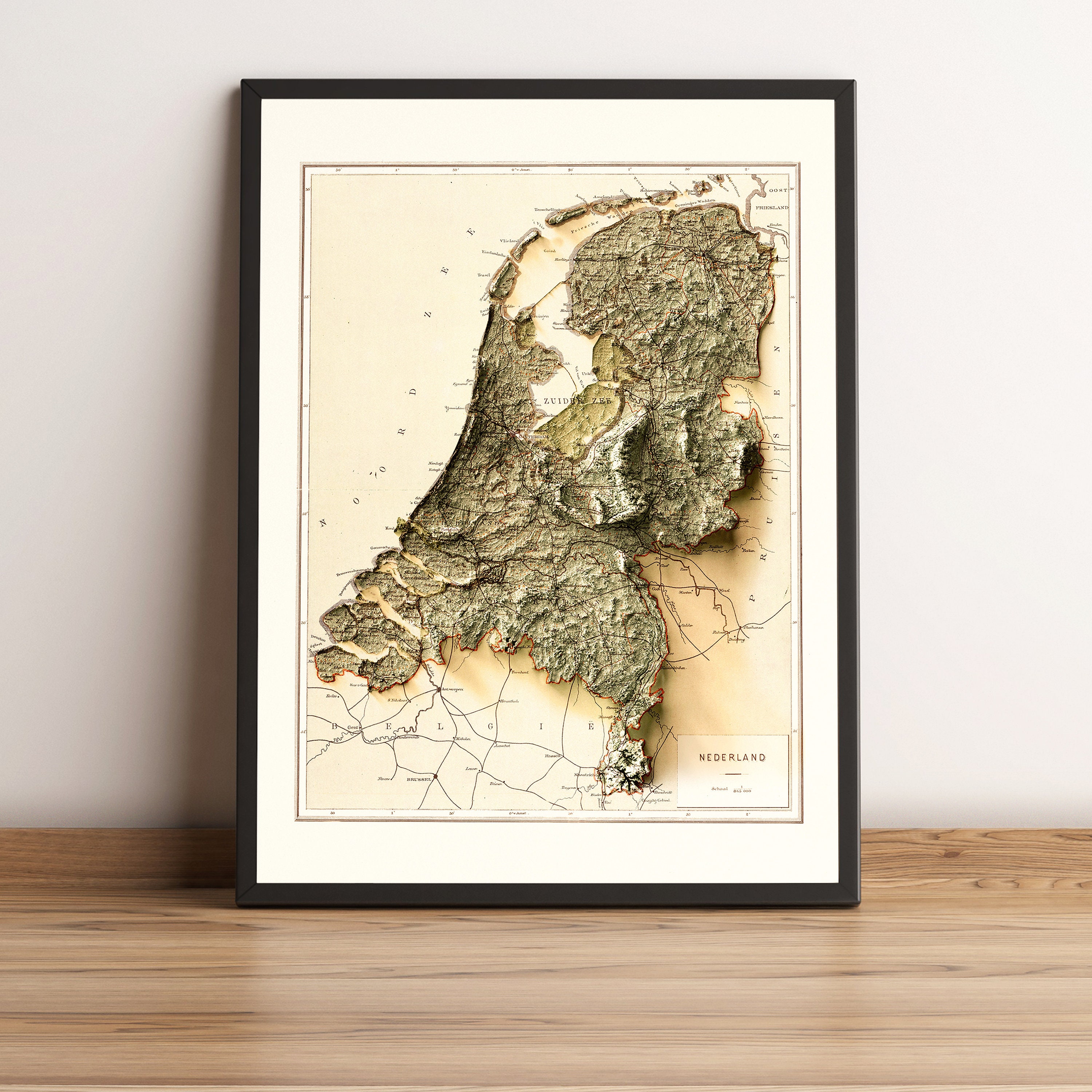 Netherlands Map, Netherlands Relief Map, Netherlands 3D Map ...