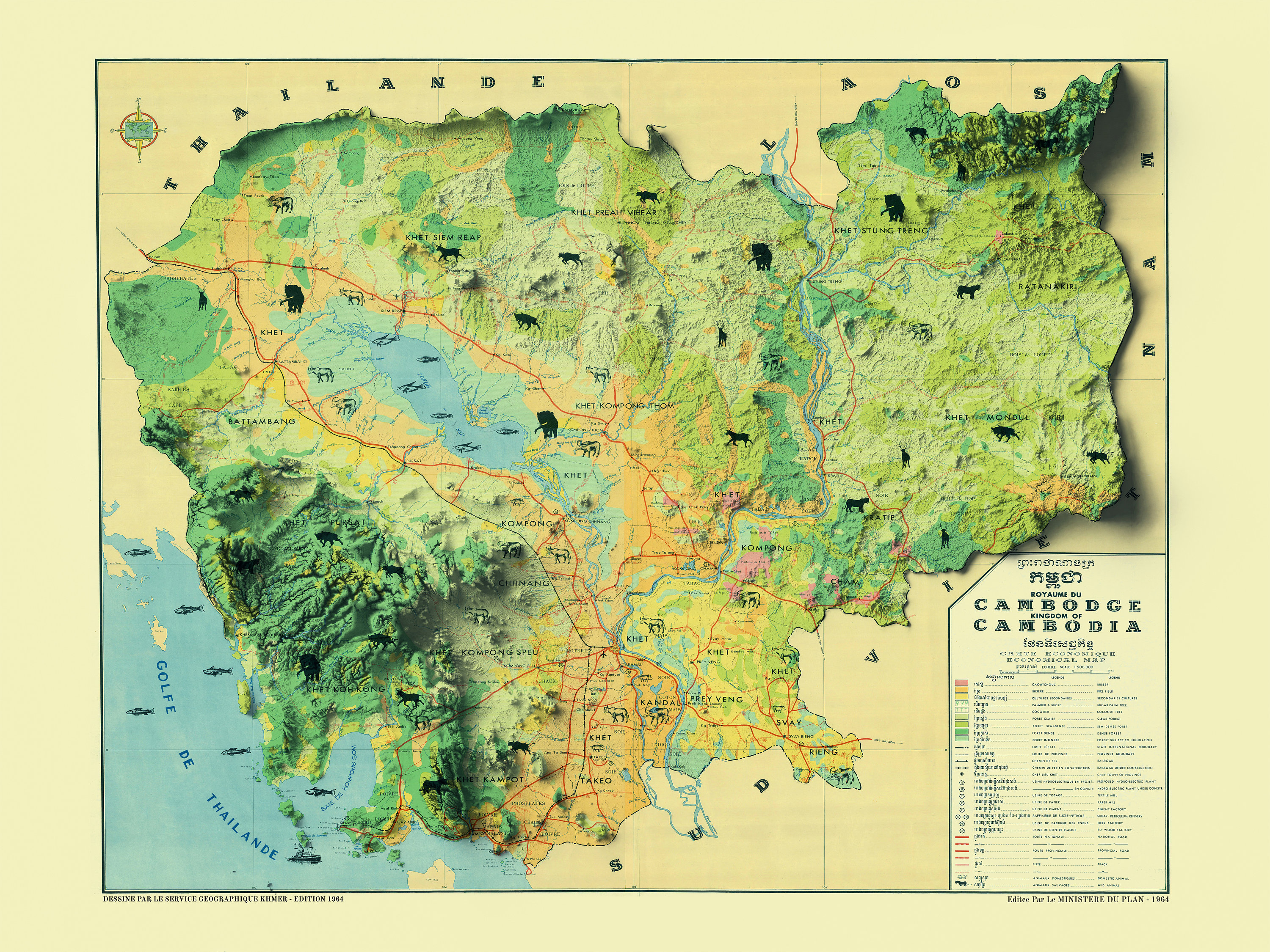 Mapa de Camboya, Mapa de relieve de Camboya, Mapa imprimible de Camboya ...