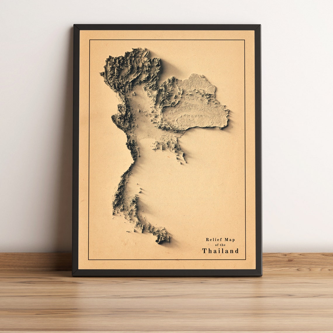 Thailand Map set With Two Maps, Thailand Relief Map, Thailand Printable ...