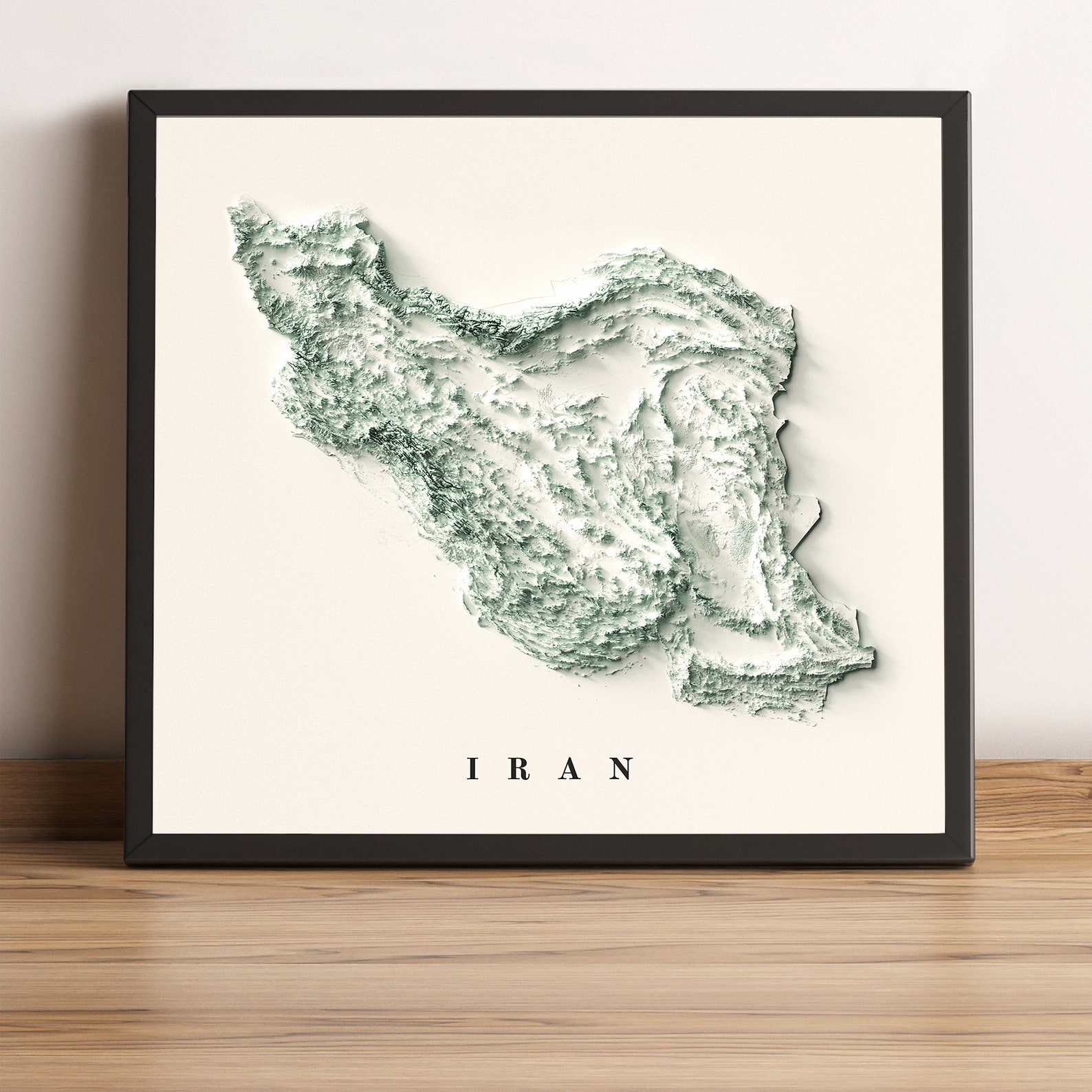 Iran Map, Iran Relief Map, Iran Wall Decor, Iran Minimalist Map, Iran ...