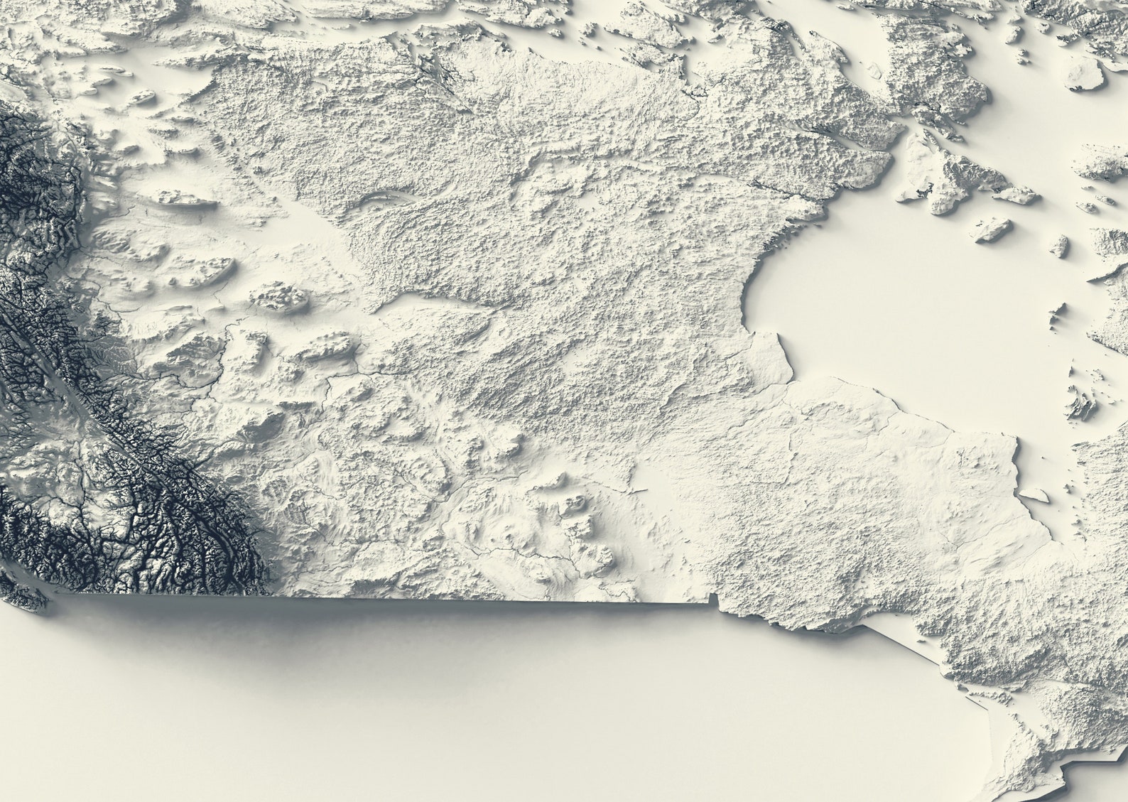 Canada Minimalist Relief Map | Canada Wall Art | Canada Framed Print ...