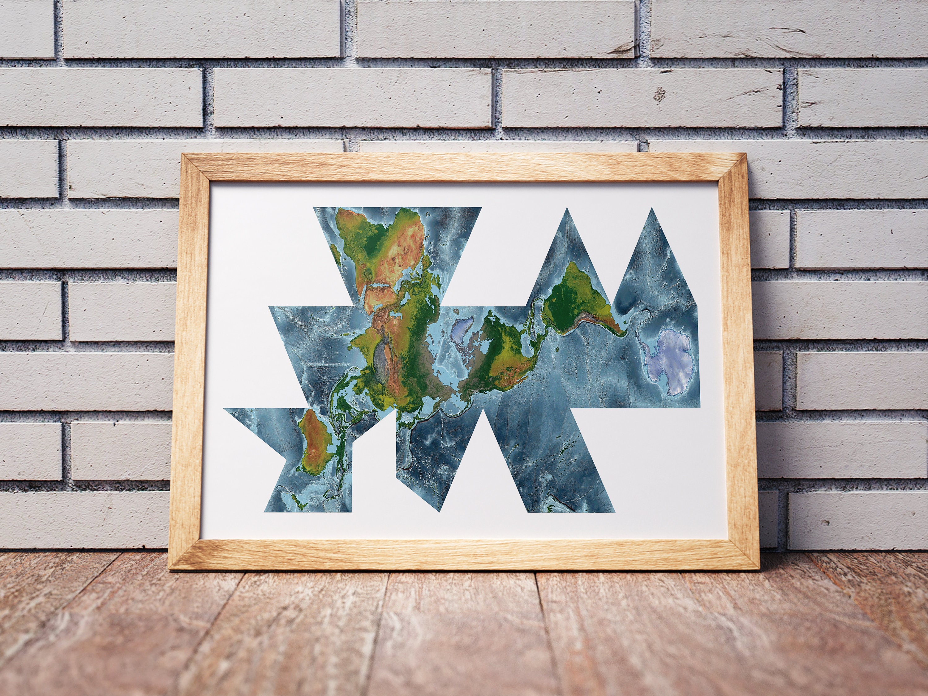 World Map Fuller Projection World Map Vintage Printable - Etsy UK