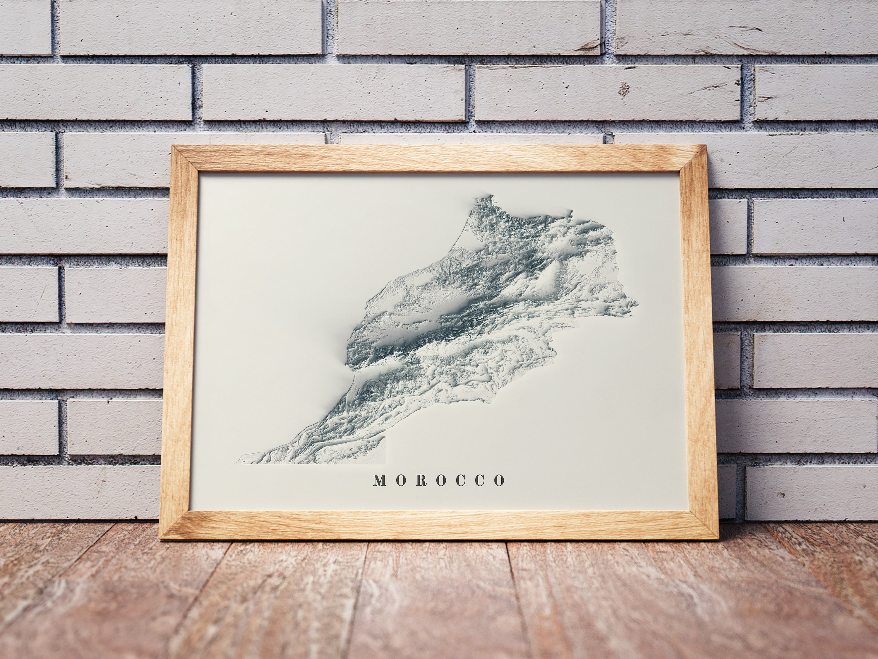 Morocco Map set With Two Maps, Morocco Relief Map, Morocco Printable ...