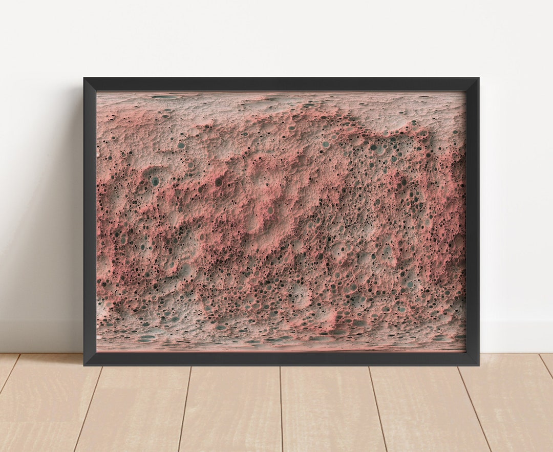 Mercury Map, Mercury Relief Map, Mercury Wall Decor, Mercury Minimalist ...