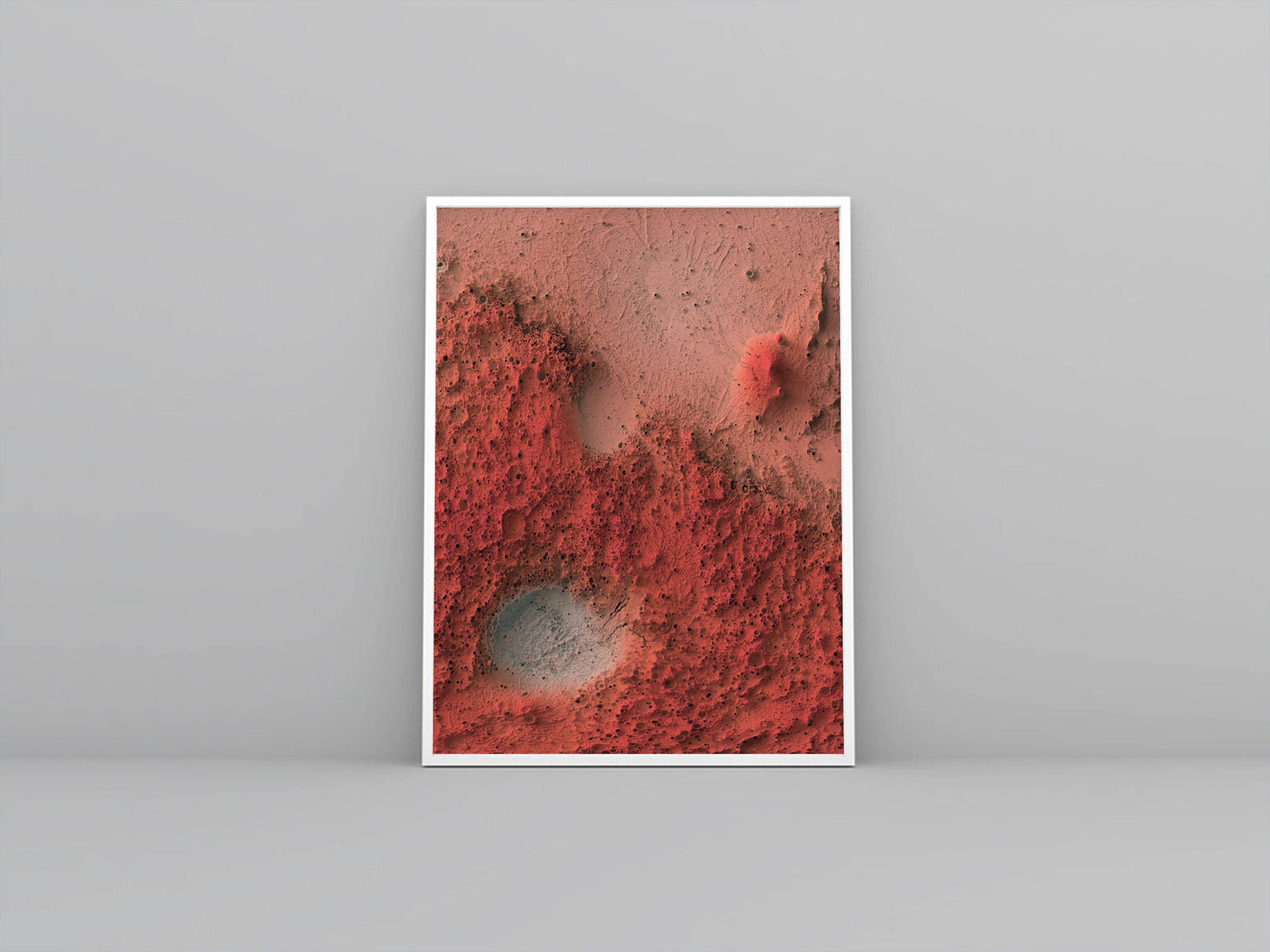 Mars Map, Mars Relief Map, Mars Wall Decor, Mars Minimalist Map, Mars ...