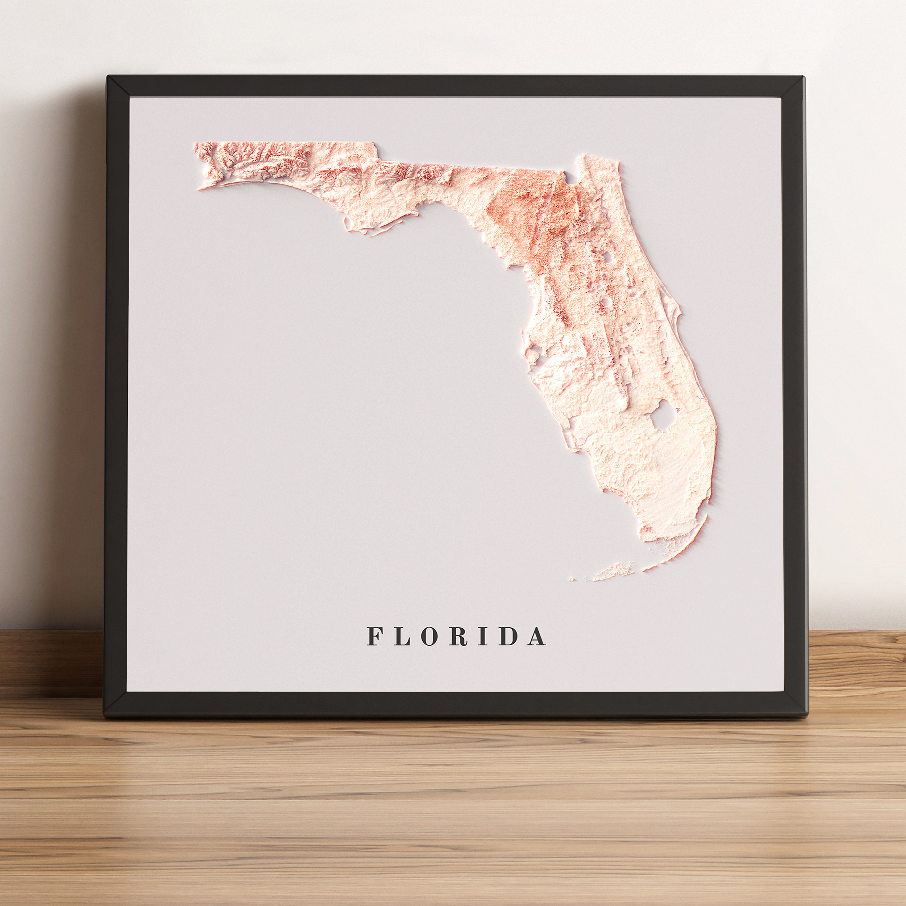 Mapa En Relieve De Florida Fuerteventura Map Island Canary 01 Spain,