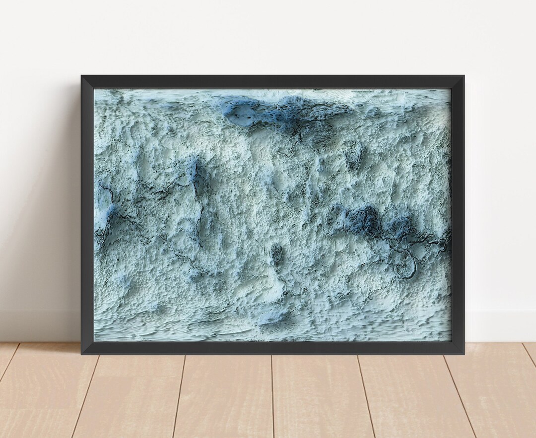 Venus (planet) Minimalist Relief Map | Venus Wall Art | Venus Framed ...