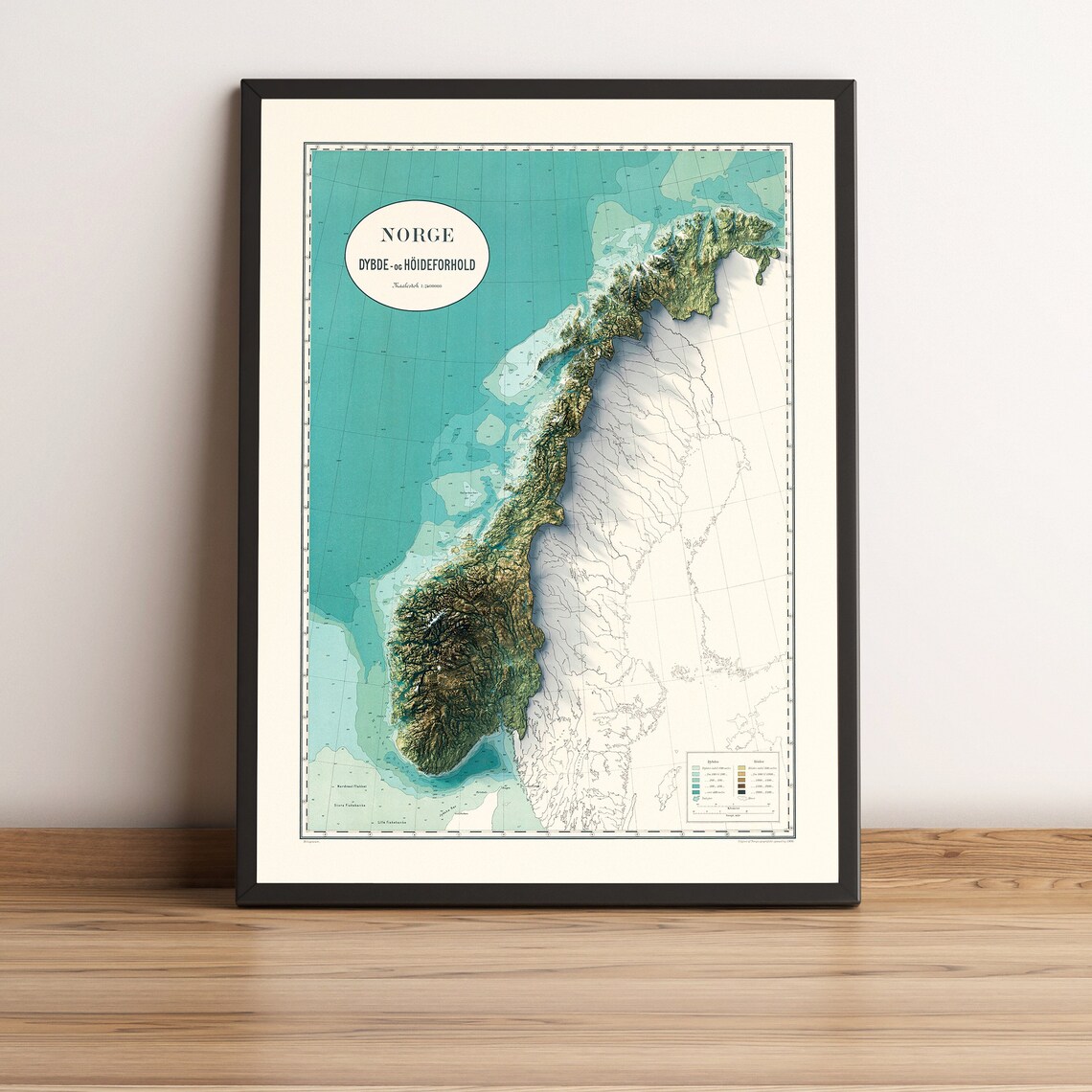 Norway Map, Norway Printable Map, Norway Relief Map, Norway Vintage Map, Norway Old Map, Norway ...