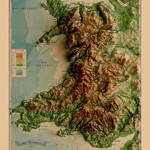 Wales Map, Wales Geological Map, Wales 3D Map, Wales Relief Map, Wales ...