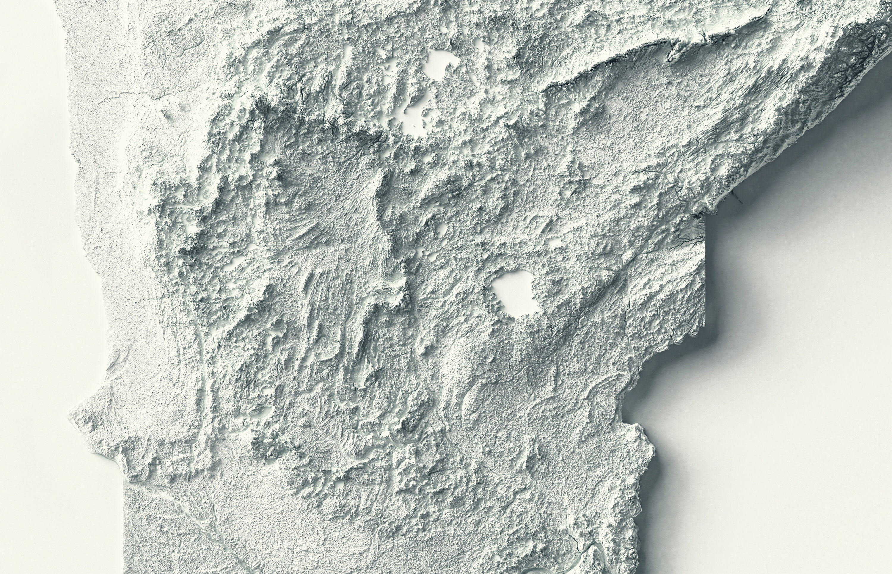 Minnesota Map, Minnesota Relief Map, Minnesota Wall Decor, Minnesota ...