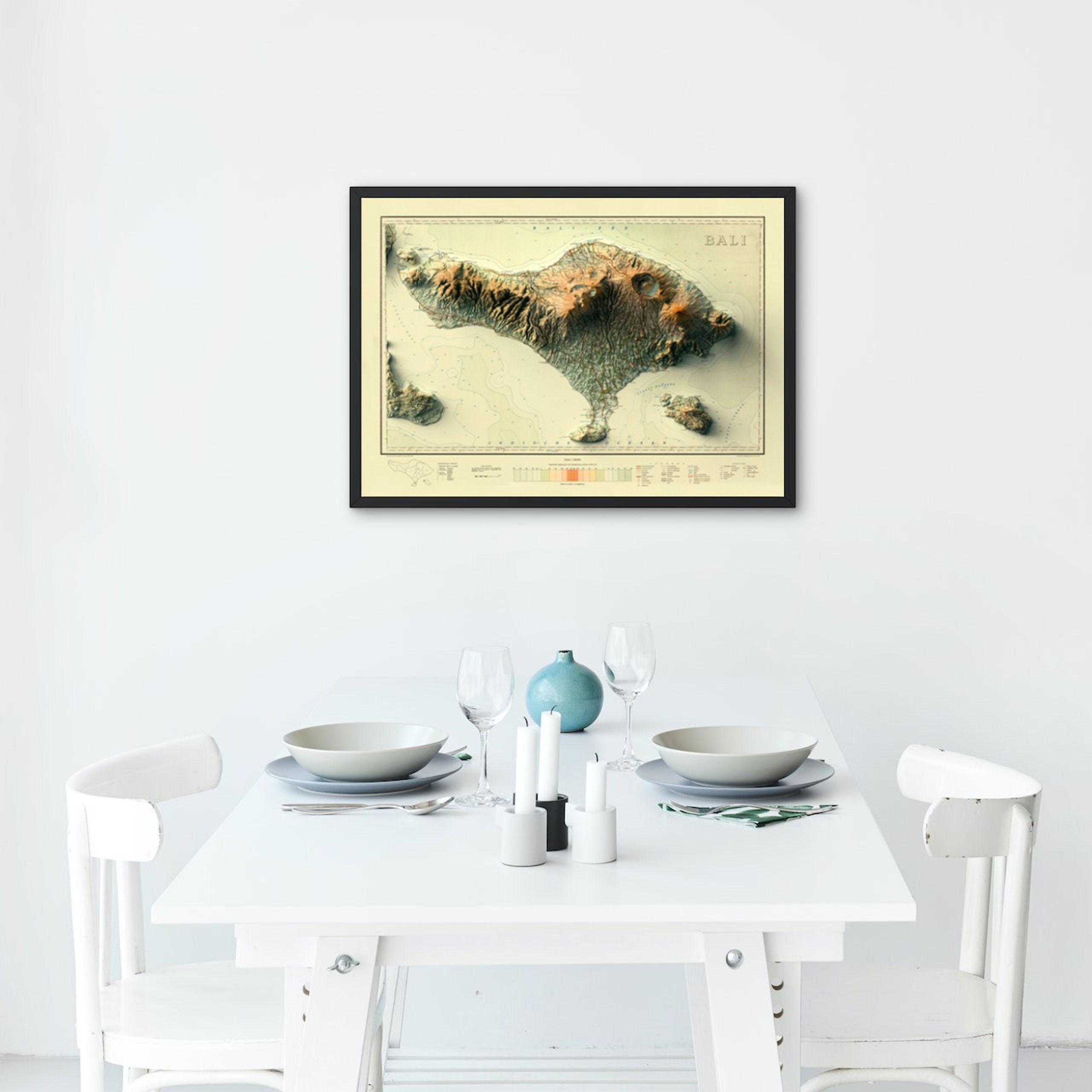 Bali Indonesia Map, Bali Relief Map, Bali Printable Map, Bali Digital ...