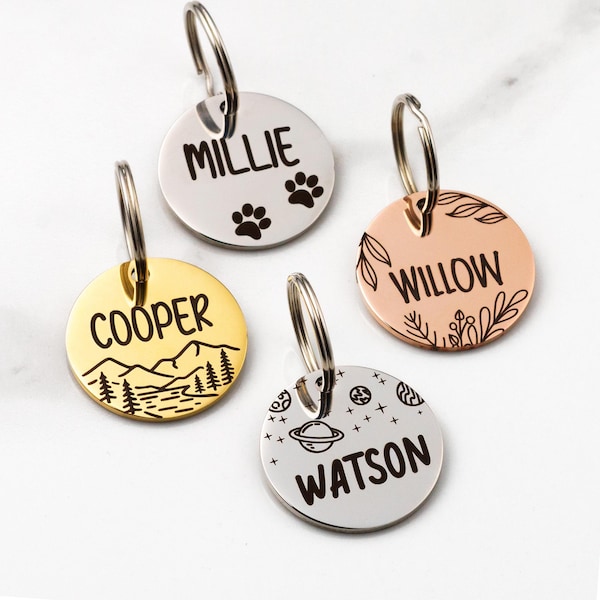 Personalized Engraved Dog Tags - Etsy
