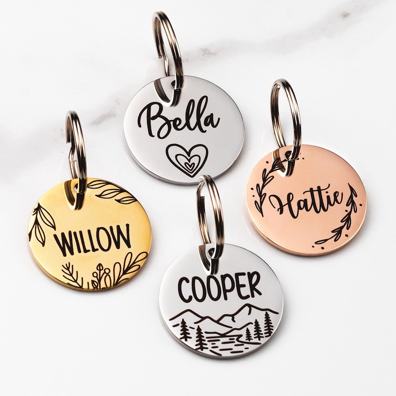 Engraved Brass Dog Id - Etsy