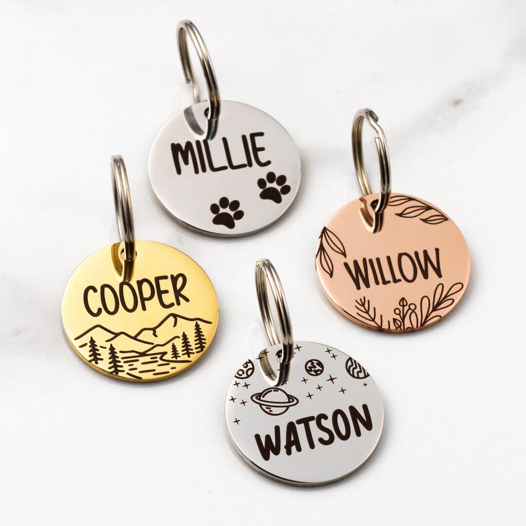 Dog Tag, Dog ID Tag, Engraved Dog Tag, Dog Tag for Dogs, Personalized ...