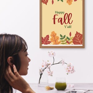 Happy Fall Y'all Wall Art Printable - Etsy