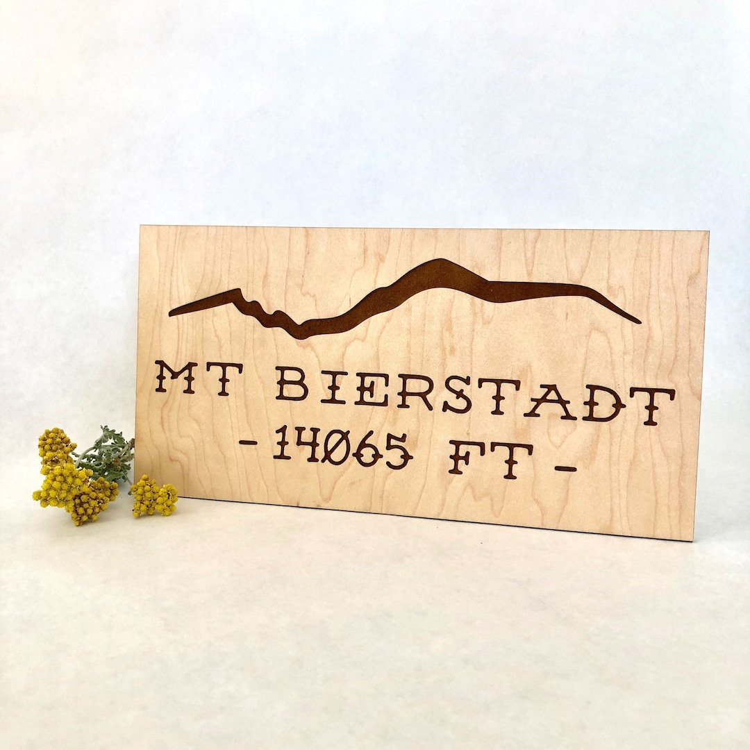 Natural Wood 14er Summit Sign - Mountains - Wedding Table Sign - Laser ...