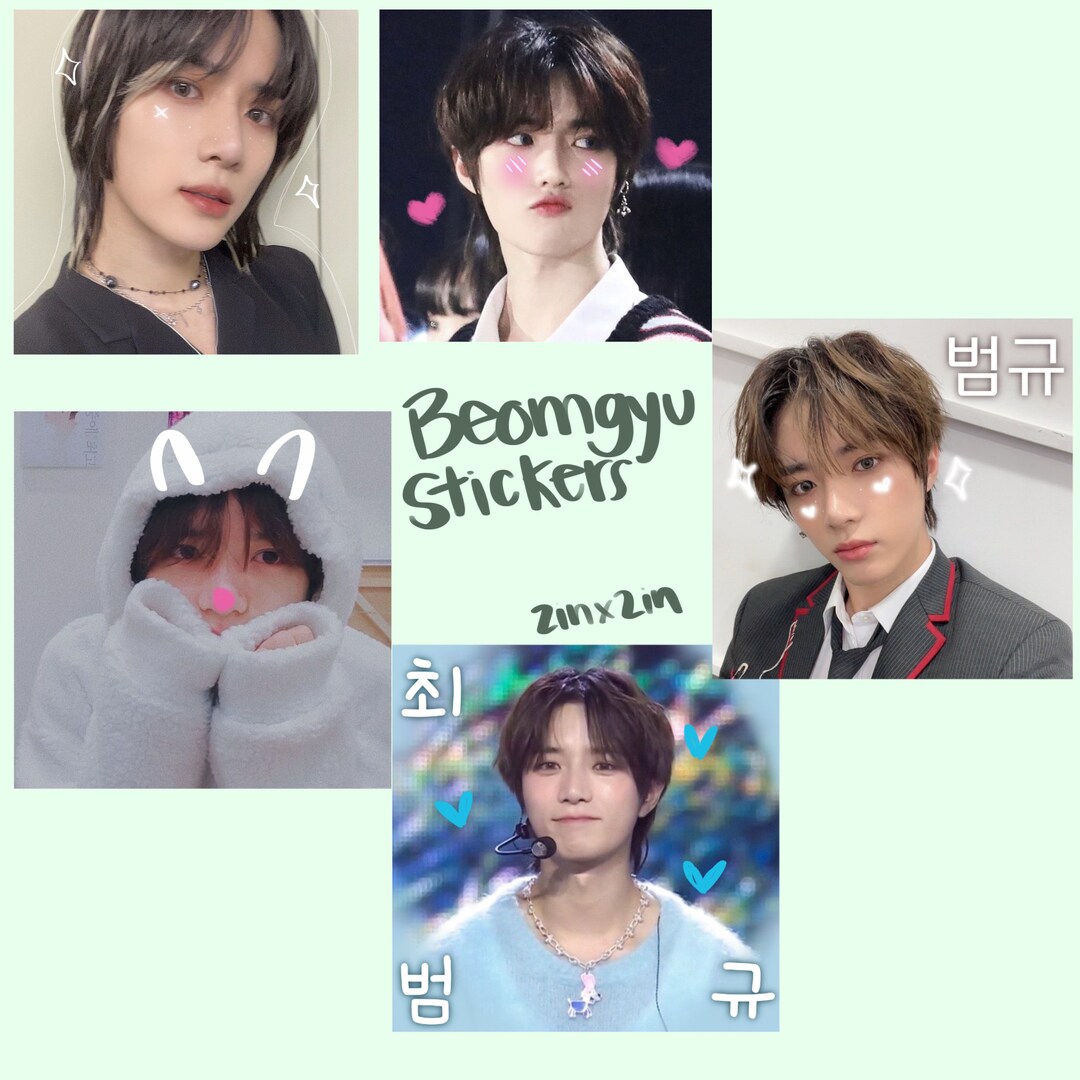 TXT Beomgyu Square Stickers - Etsy