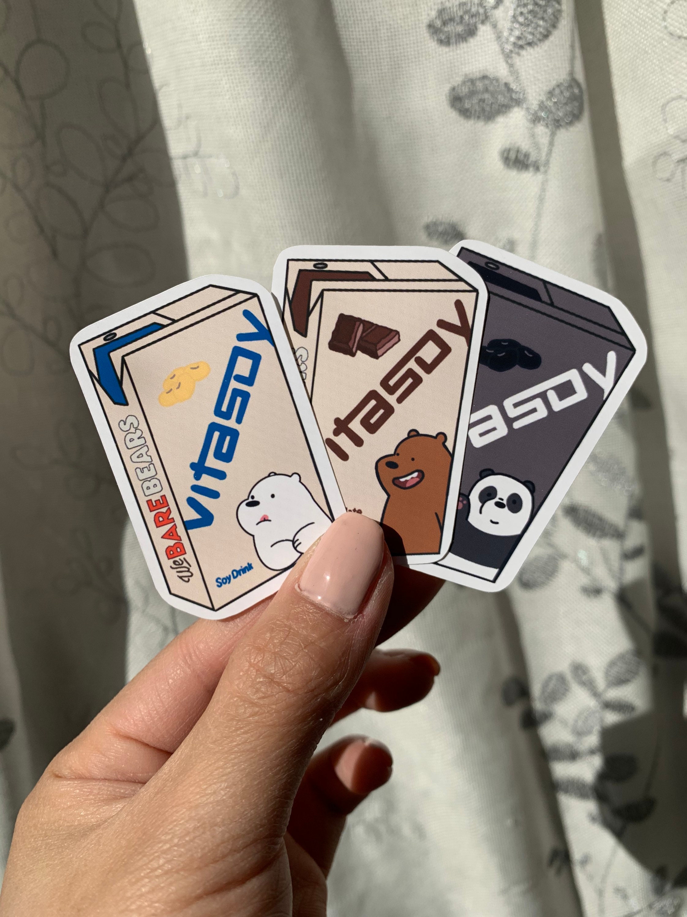 Stickers, Labels & Tags Cute Vitasoy x WeBareBears Soy Milk Drink ...