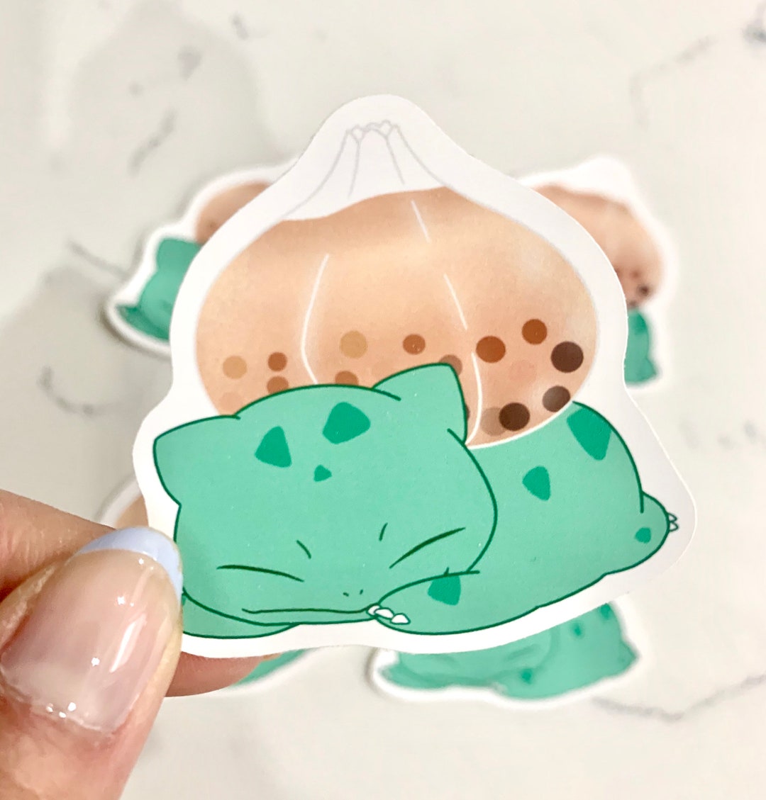 Cute Bobasaur Sticker, Cartoon Sticker, Bubble Tea Sticker, Milk Tea ...