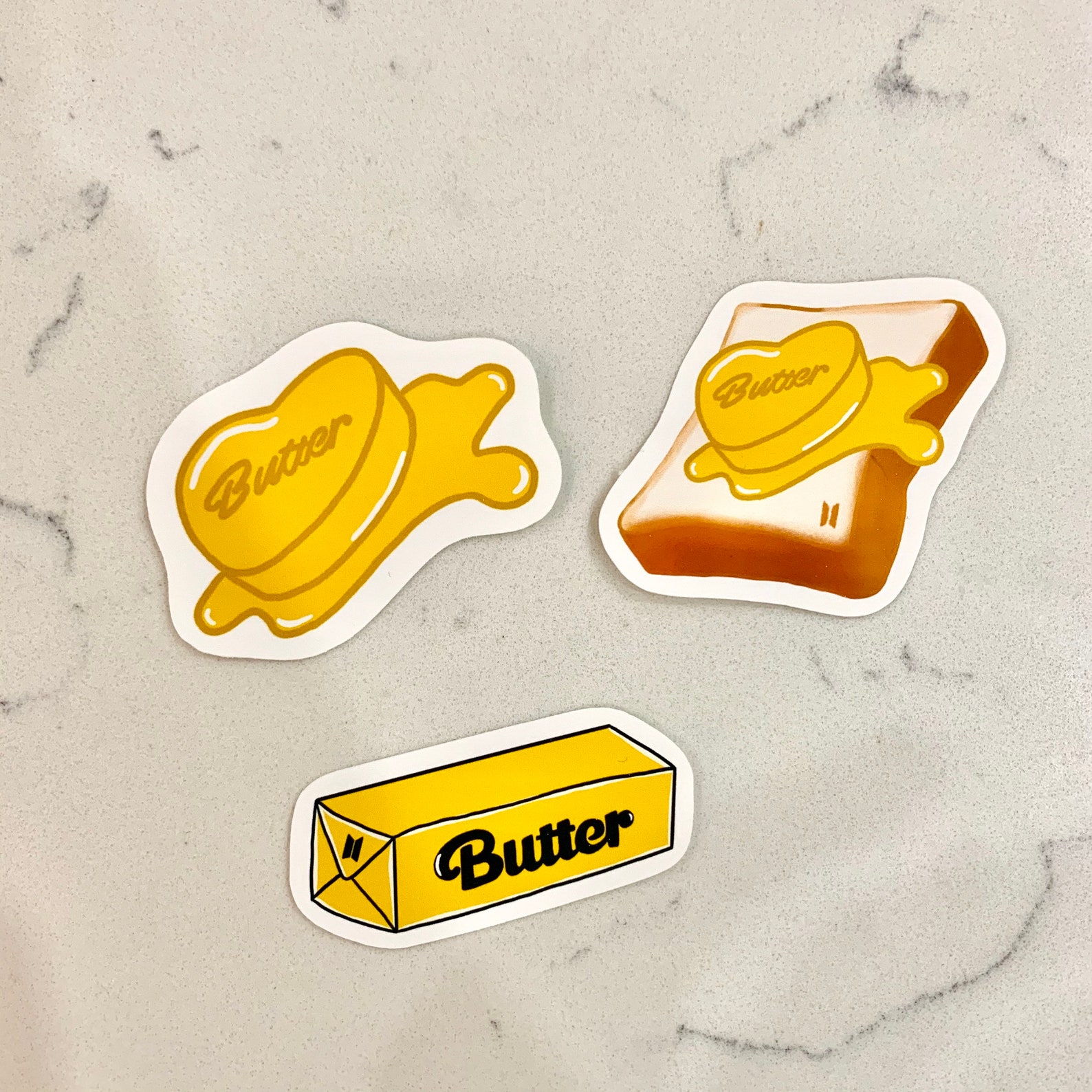 BTS Butter Stickers, Butter Toast, Butter Heart, Stick of Butter, Kpop ...