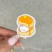 Cute Food Molang Stickers, Red Bean Molang, Peach Molang, Pancake ...