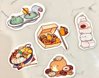 Bun Me Red Bean Bun Matte Sticker Paper Paper & Party Supplies Stickers ...