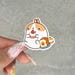 Cute Food Molang Stickers, Red Bean Molang, Peach Molang, Pancake ...