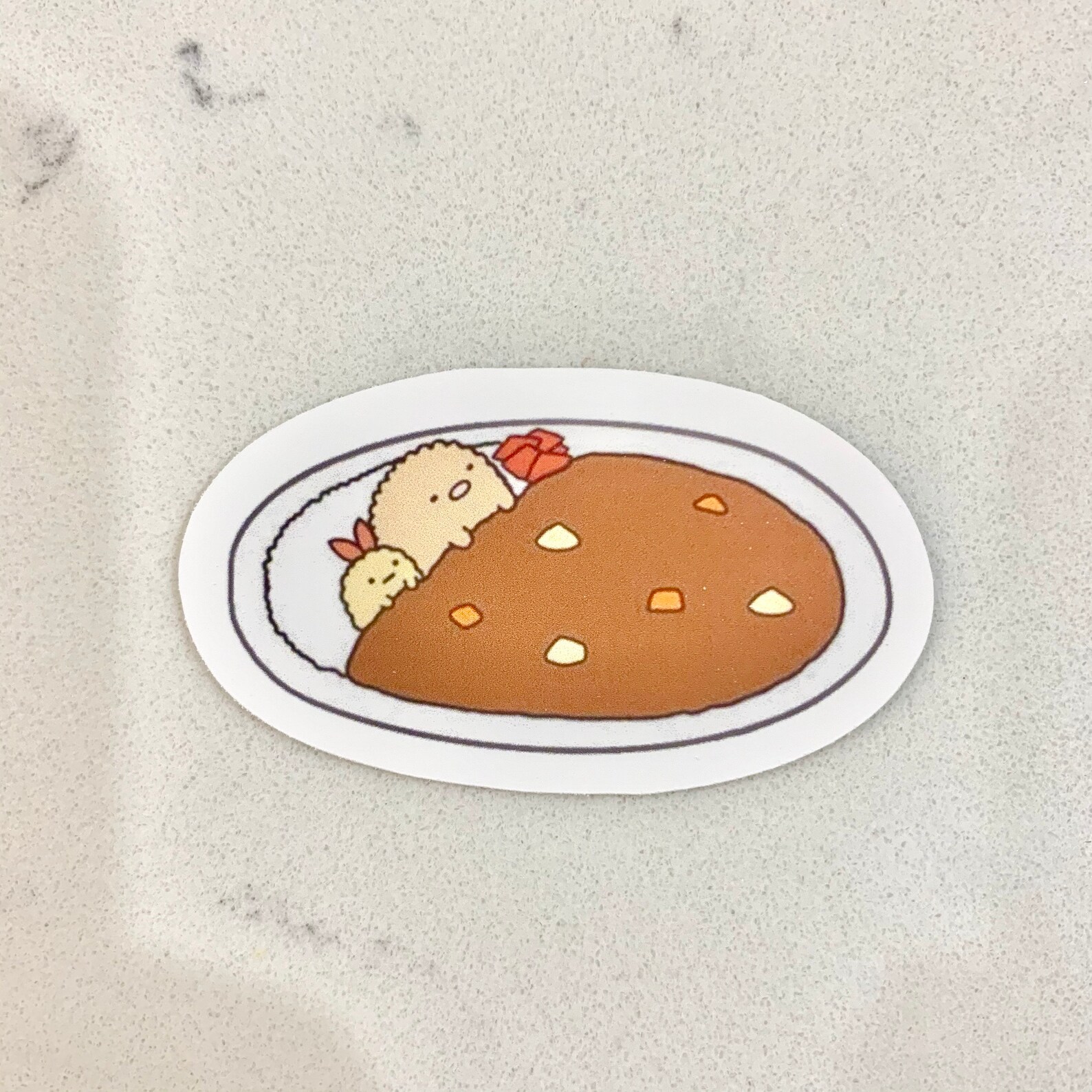 Cute Sumikko Gurashi Shrimp Tempura Tonkatsu Curry Rice, Japanese Food ...