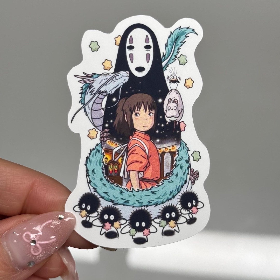 Spirited Away Haku, Chihiro, Ghost Face and Soots Sticker, Journal ...
