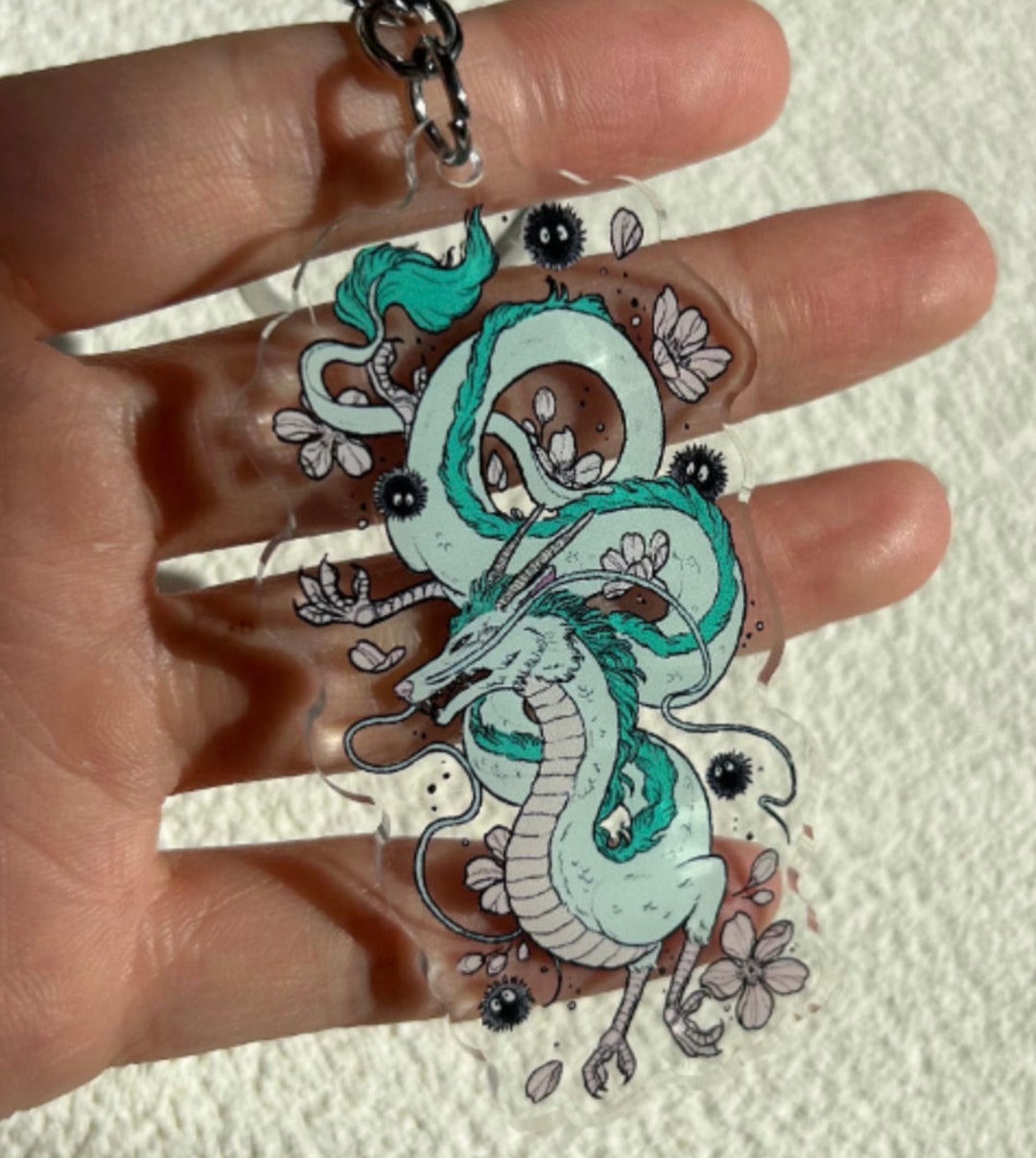 Spirit Away Haku and Soots Acrylic Keychain, Cute Keychain, Anime ...