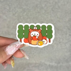 Cute Food Molang Stickers, Red Bean Molang, Peach Molang, Pancake ...