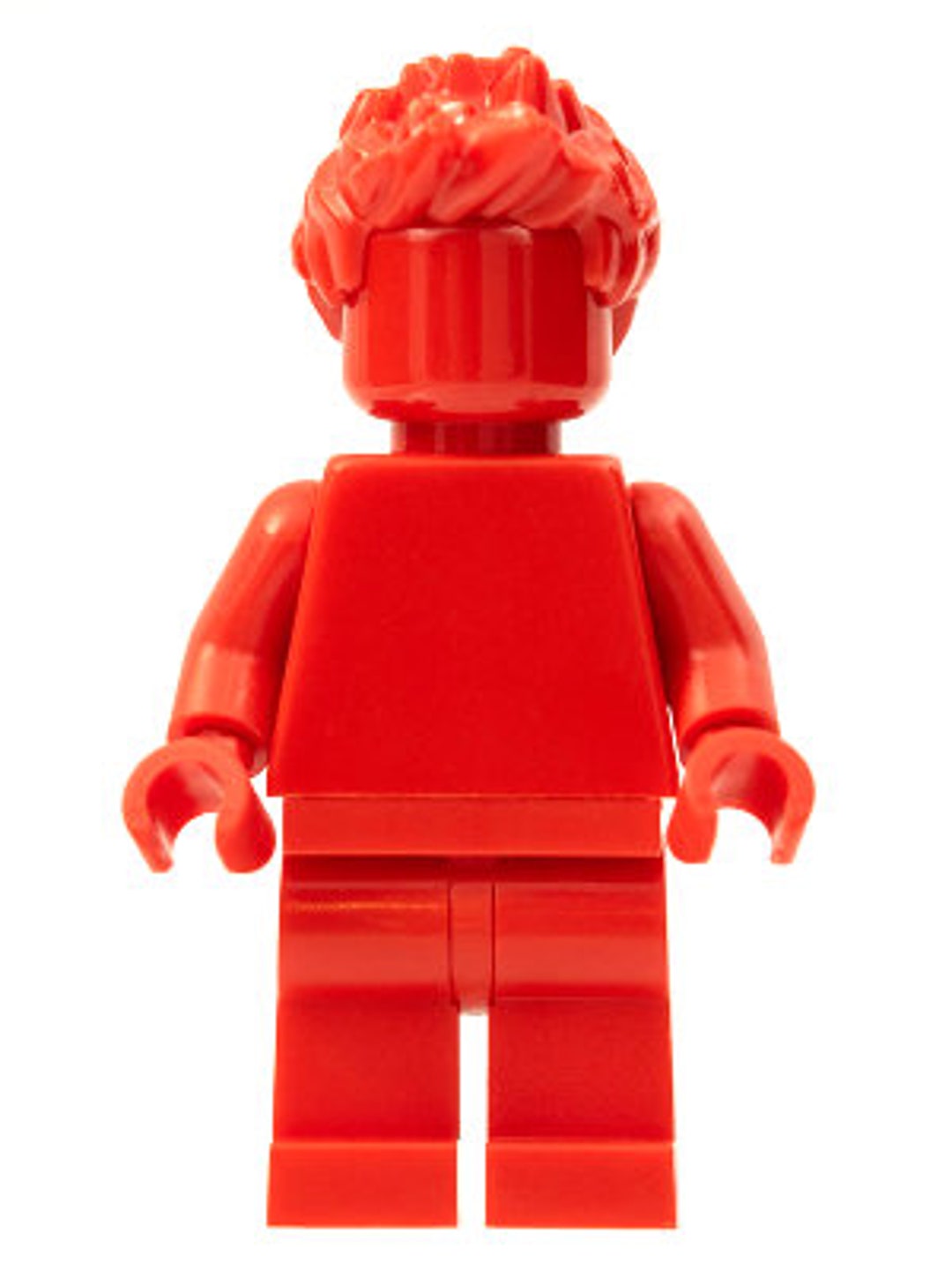1 Lego Red Monochrome With Spiky Hair Minifigure - Etsy