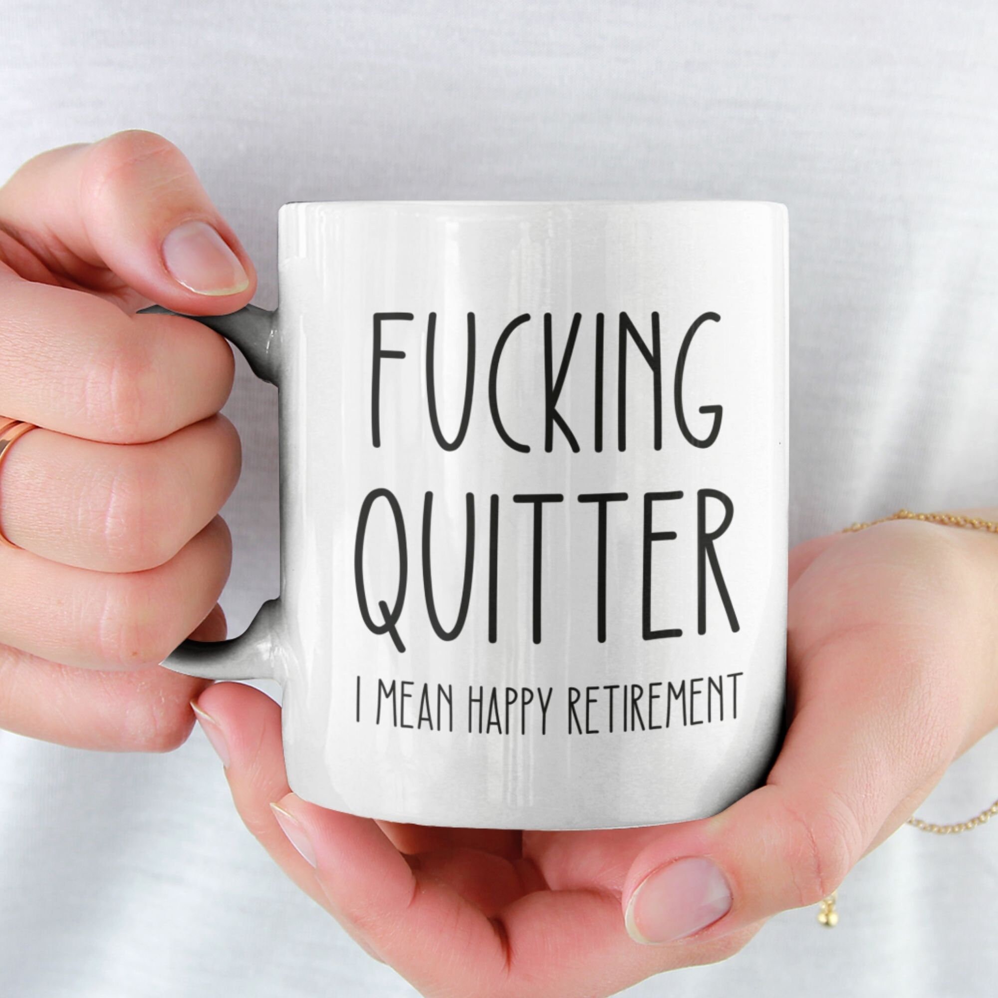 Quitter Mug / Retired Mug / Retirement Gift / Funny Retirement - Etsy