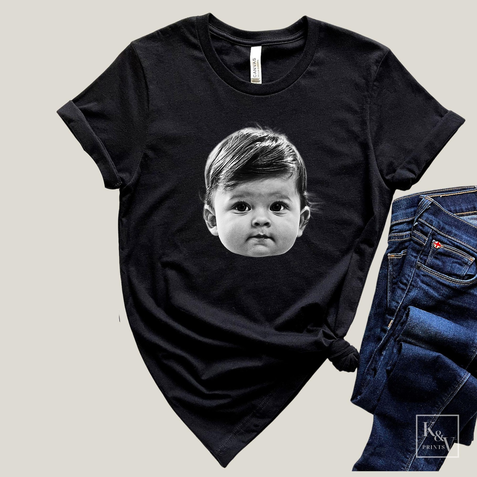 Personalized Baby Face Shirt: Custom Photo Tee for New Parents - Etsy